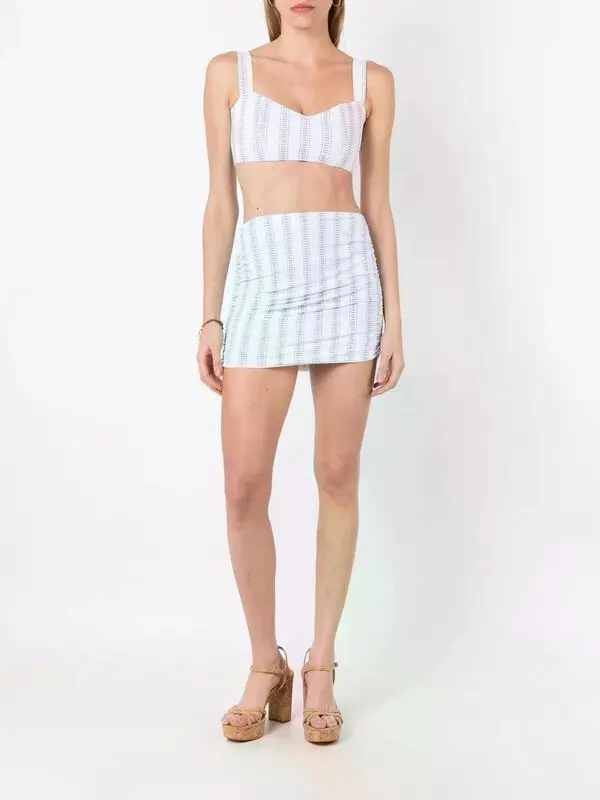 AMIR SLAMA Striped Bikini Top