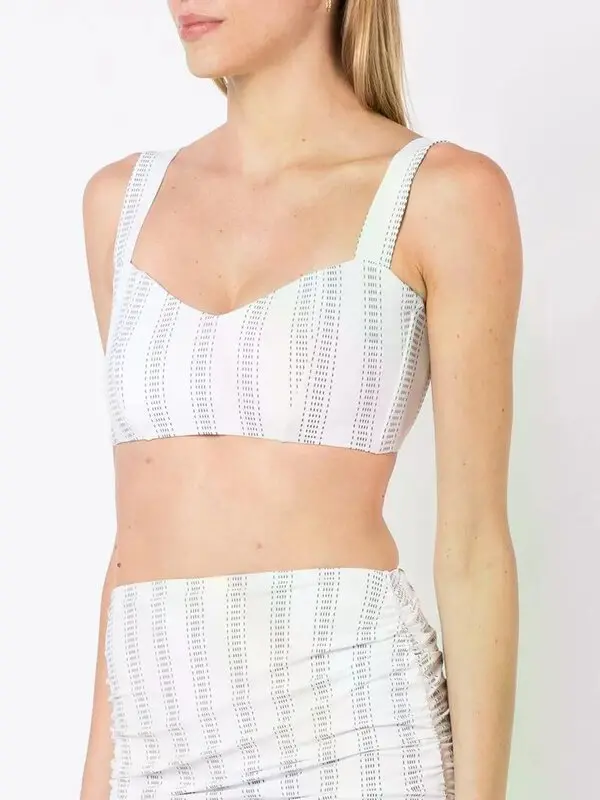 AMIR SLAMA Striped Bikini Top