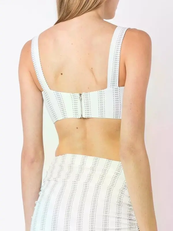 AMIR SLAMA Striped Bikini Top