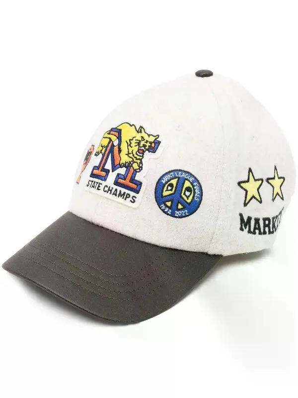 MARKET Felted Cap With Patch Details - Neutrals