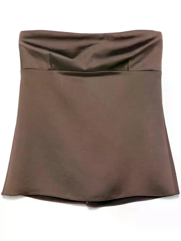 Patrizia Pepe Satined Blouse - Brown