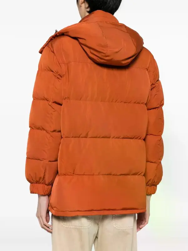 Maison Kitsuné Chillax Fox-motif Padded Coat - Orange