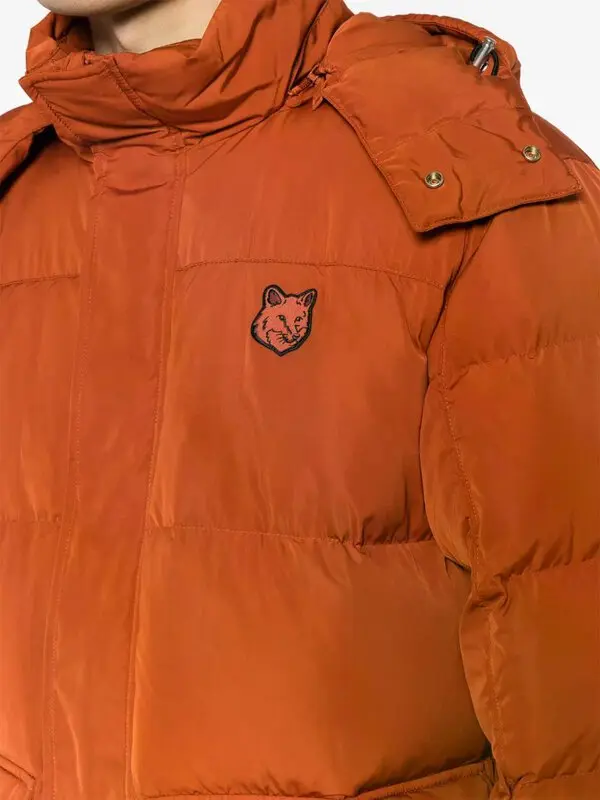 Maison Kitsuné Chillax Fox-motif Padded Coat - Orange