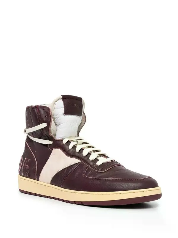 Rhude Rhecess High Top Sneakers - Red