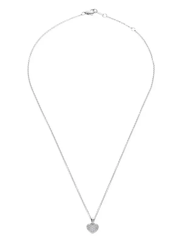 LEO PIZZO 18k White Gold Amore Diamond Necklace - Silver