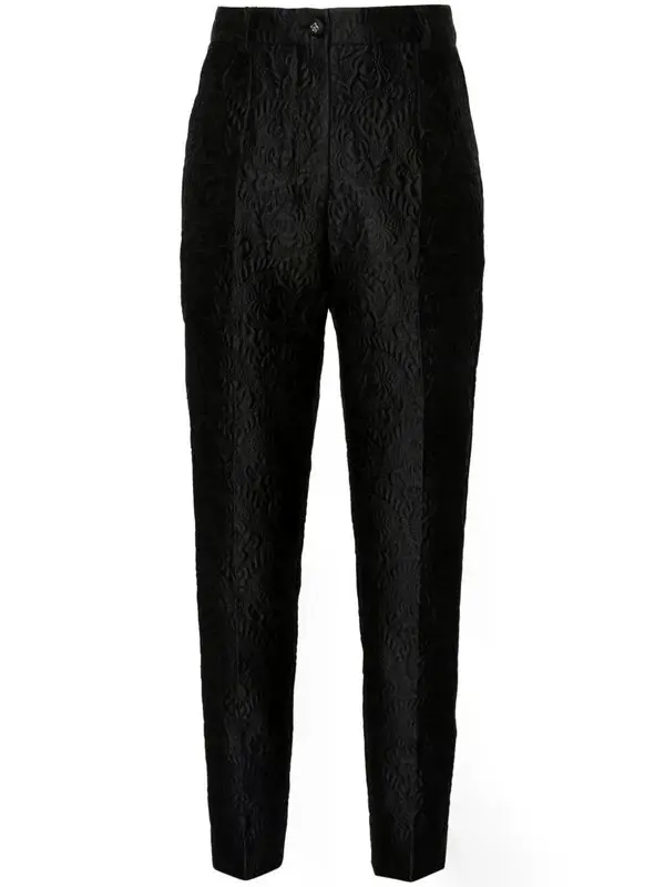 Dolce & Gabbana Floral-jacquard Tailored Trousers