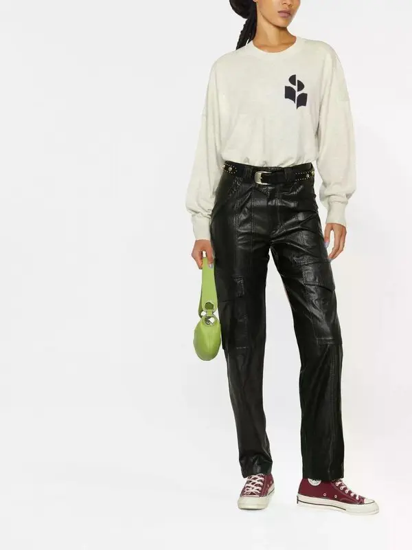 MARANT ETOILE Marisans Logo-intarsia Sweater - Grey