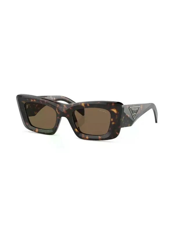 Prada Tortoiseshell-effect Logo Sunglasses