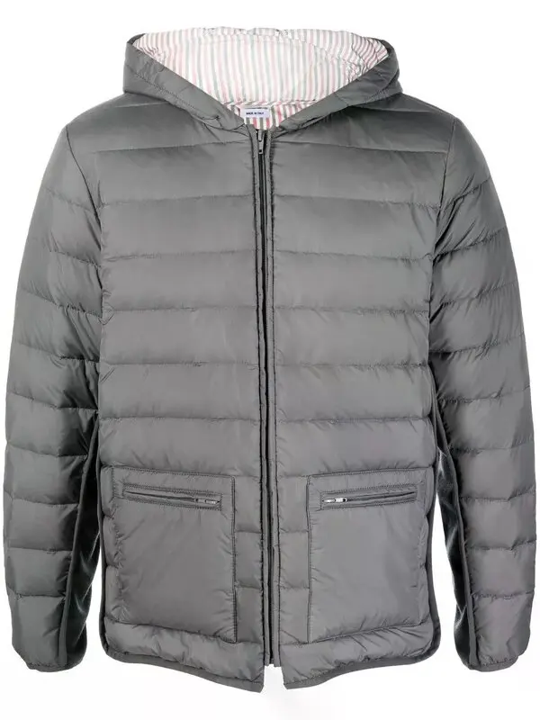 Thom Browne Zip-front Padded Jacket - Grey