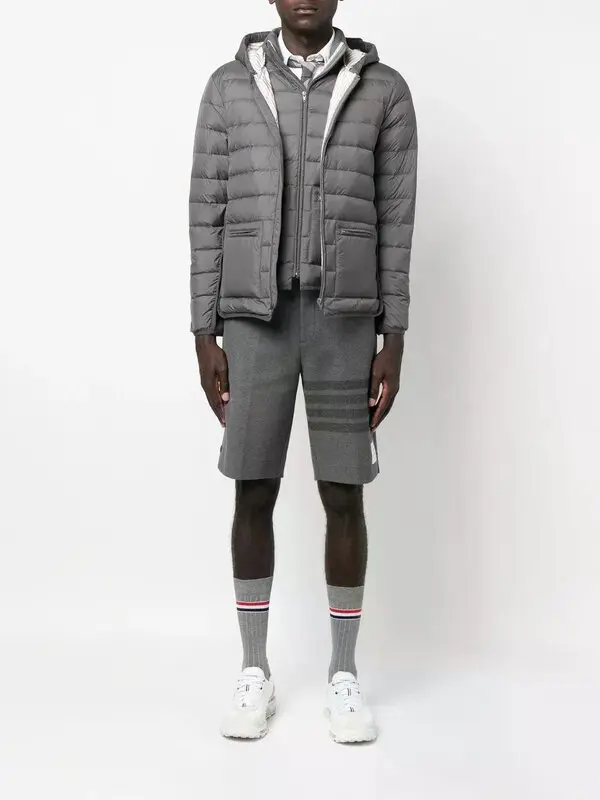 Thom Browne Zip-front Padded Jacket - Grey