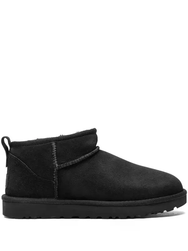 UGG Ultra Mini Asymmetric Overlock Classic Boots - Black