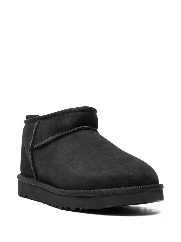 UGG Ultra Mini Asymmetric Overlock Classic Boots - Black