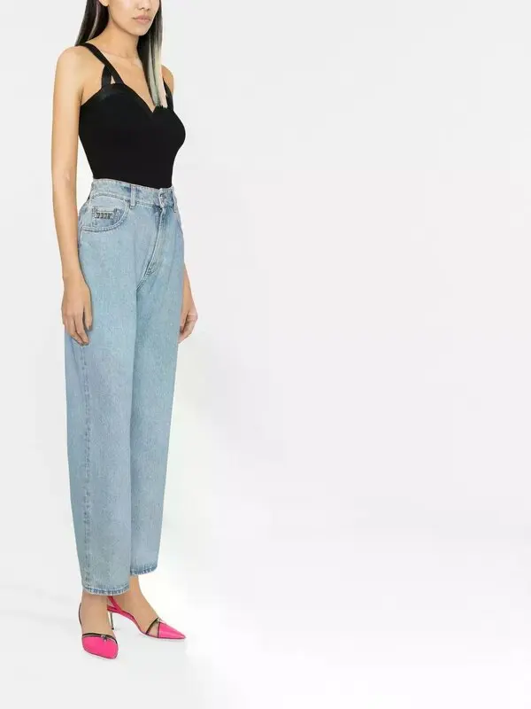 Gcds High-waist Straight Jeans