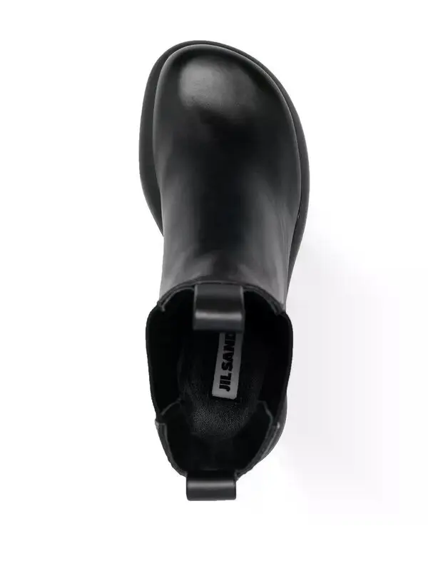 JIL SANDER Elasticated-panel Leather Boots