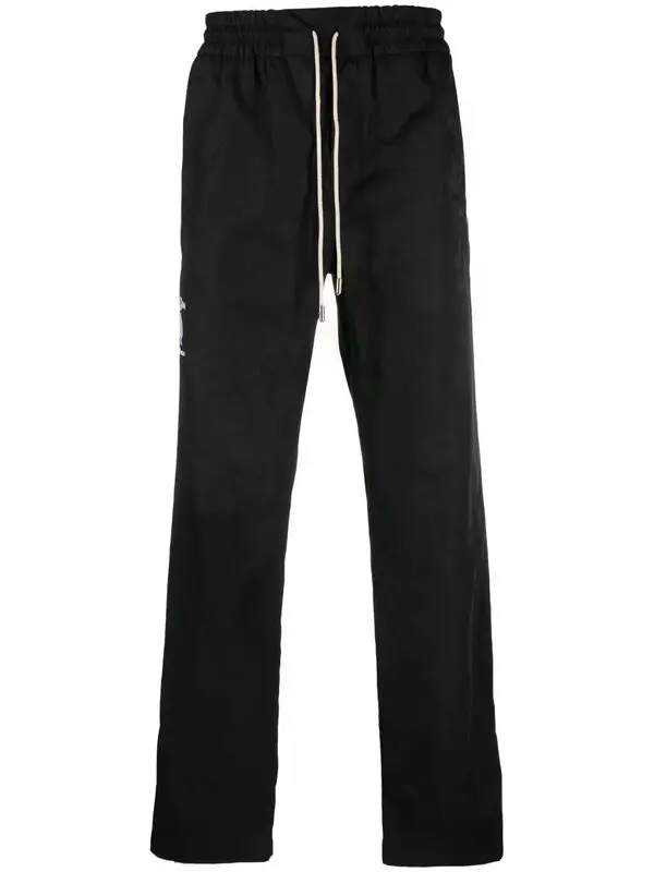 JUST DON Logo-embroidered Track Pants - Black