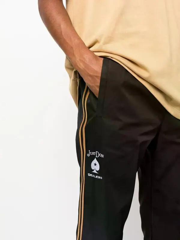 JUST DON Logo-embroidered Track Pants - Black