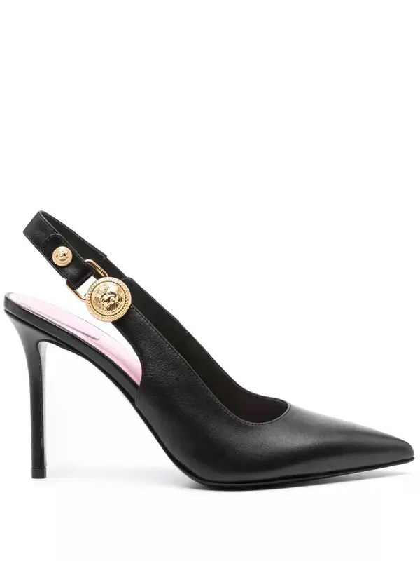 Balmain 100mm Leather Slingback Pumps