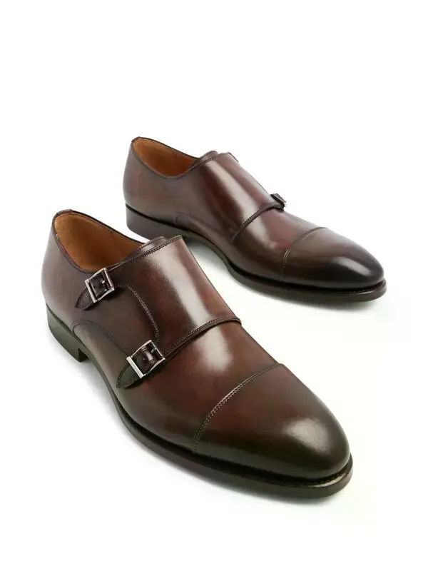 Magnanni Leather Monk Shoes