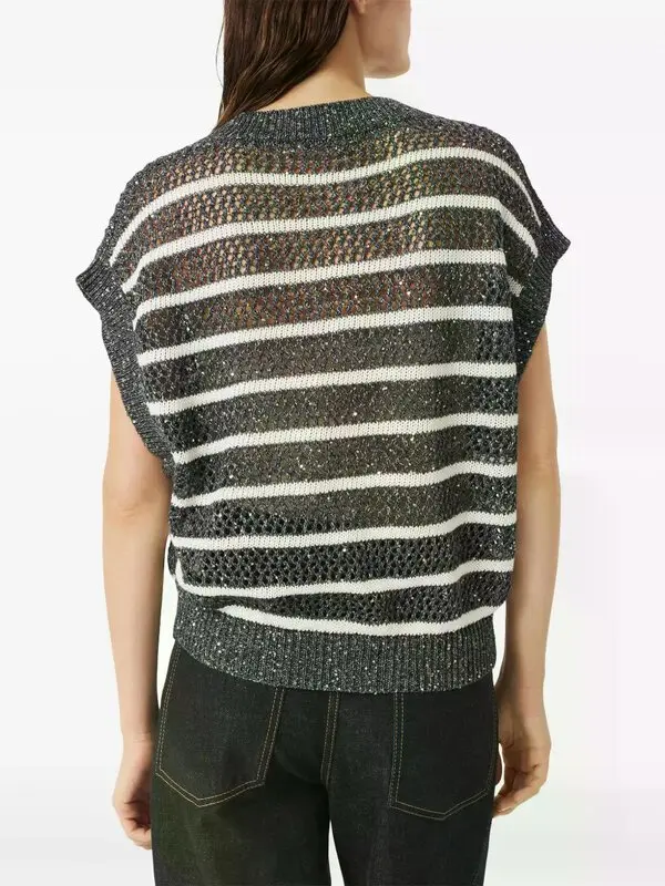 Brunello Cucinelli Sequin-embellished Top