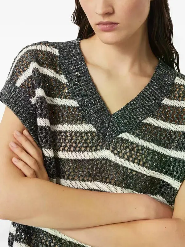 Brunello Cucinelli Sequin-embellished Top