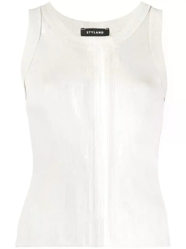 STYLAND Organic Cotton Vest Top - Grey