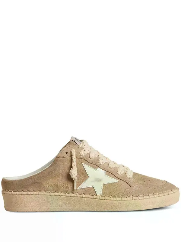 GOLDEN GOOSE Ball Star Sabot Sneakers In Beige Suede
