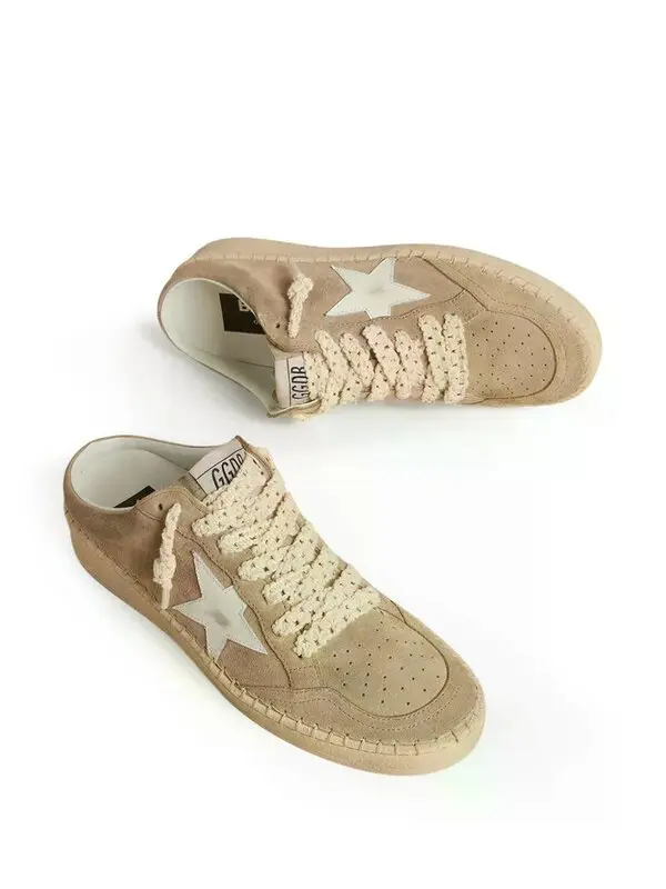 GOLDEN GOOSE Ball Star Sabot Sneakers In Beige Suede