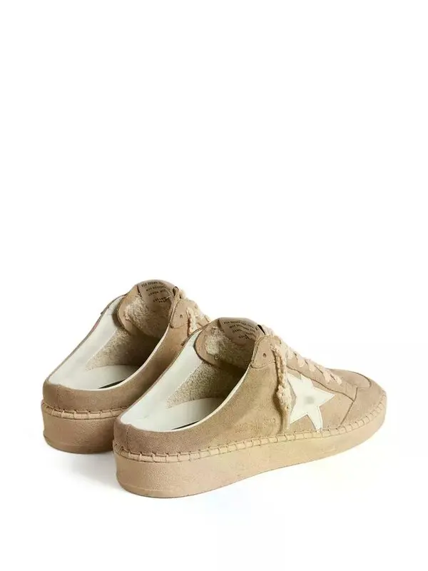 GOLDEN GOOSE Ball Star Sabot Sneakers In Beige Suede