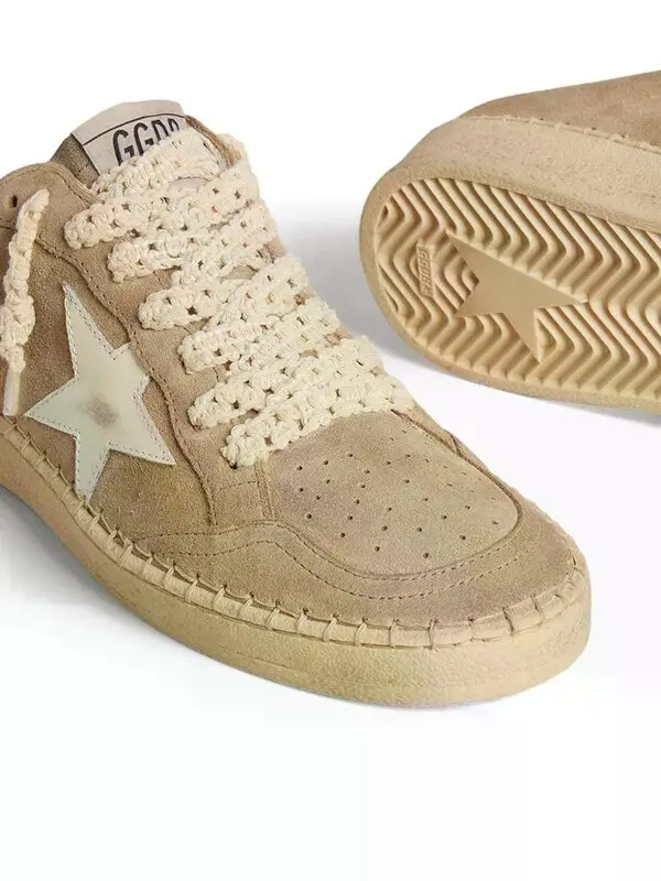 GOLDEN GOOSE Ball Star Sabot Sneakers In Beige Suede