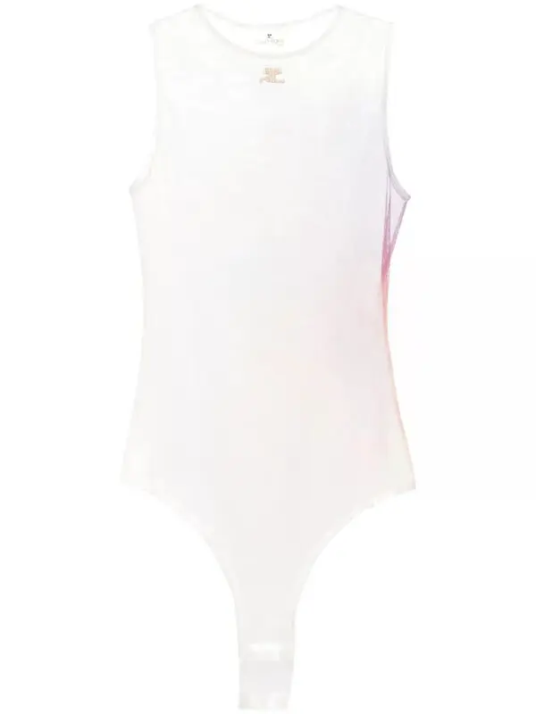 COURREGES Aura Tulle Bodysuit - Neutrals