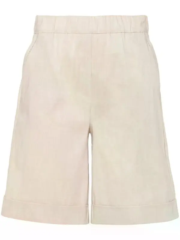 D.exterior High-waisted Tailored Shorts - Neutrals