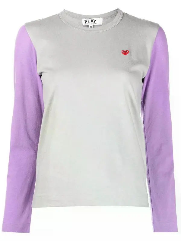 Play Comme Des Garcon Two-tone Sweater - Grey