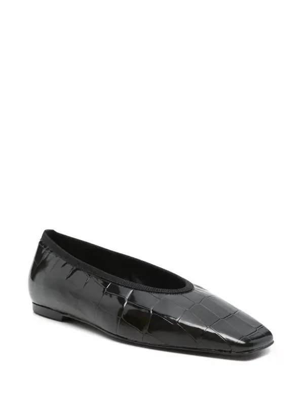 TOTEME Croco-embossed Ballerinas