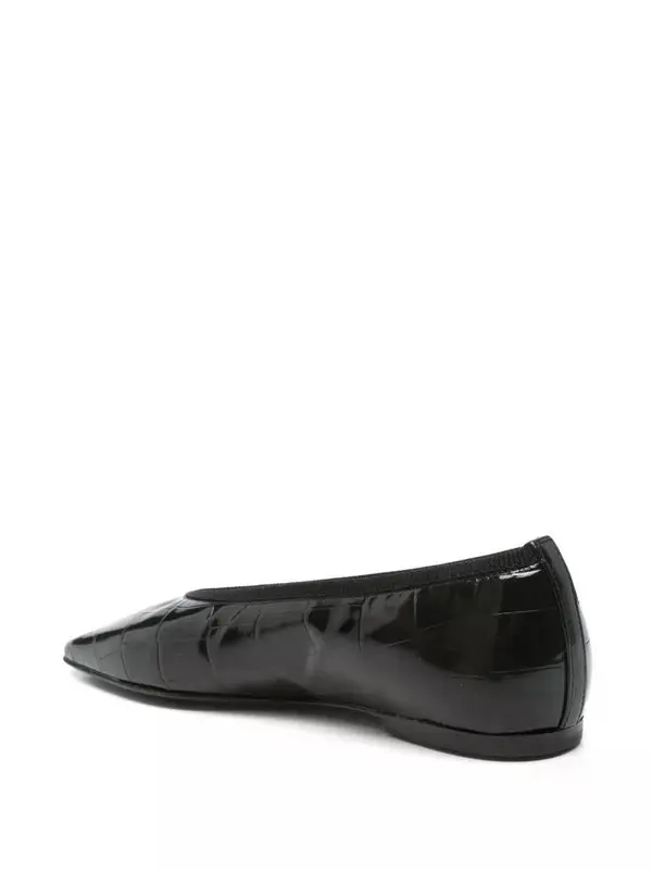 TOTEME Croco-embossed Ballerinas