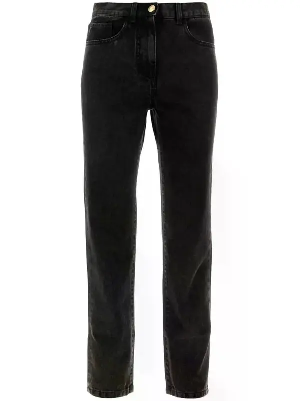 Palm Angels Logo Patch Straight Leg Jeans