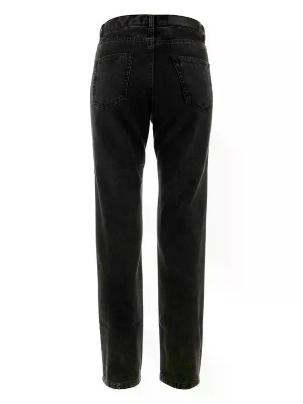 Palm Angels Logo Patch Straight Leg Jeans