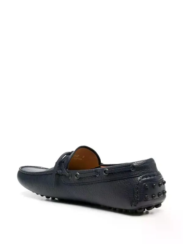 Emporio Armani Bow-detail Leather Loafers