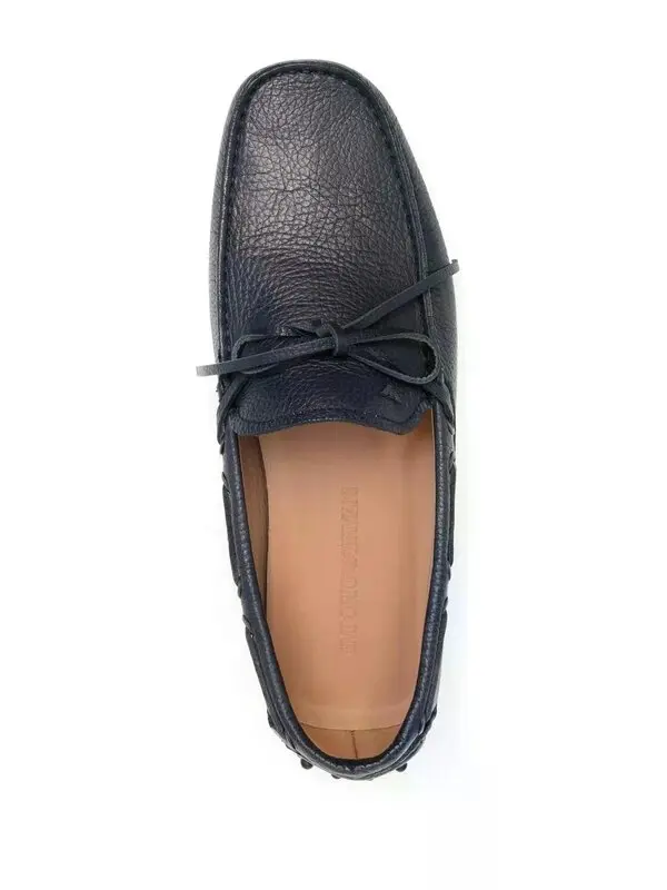 Emporio Armani Bow-detail Leather Loafers