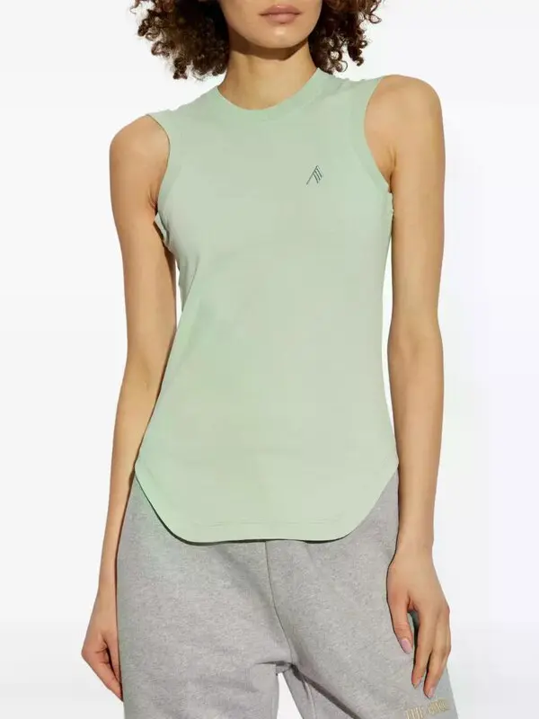 Attico Logo Embroidered Sleeveless Top - Green