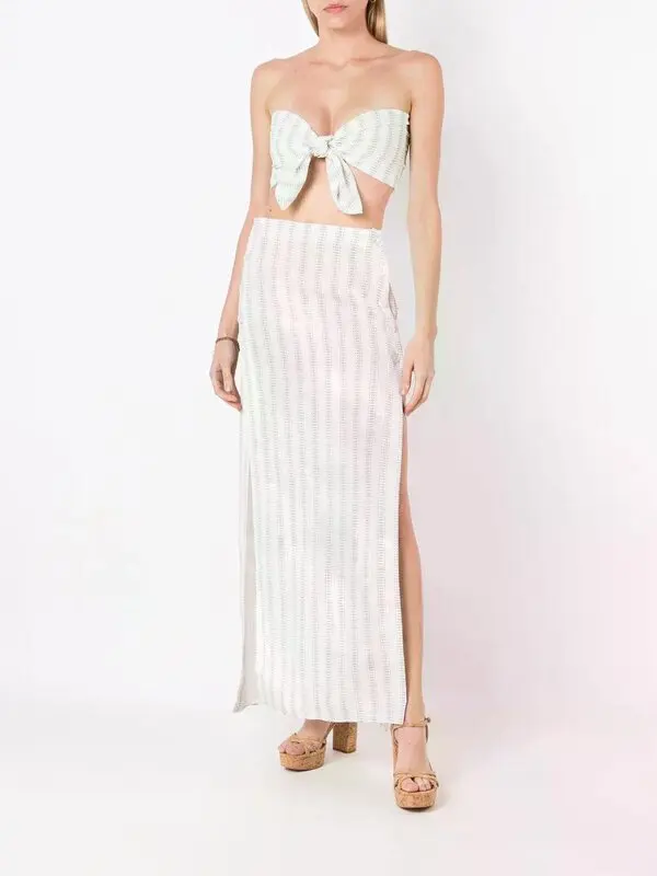 AMIR SLAMA Printed Strapless Top