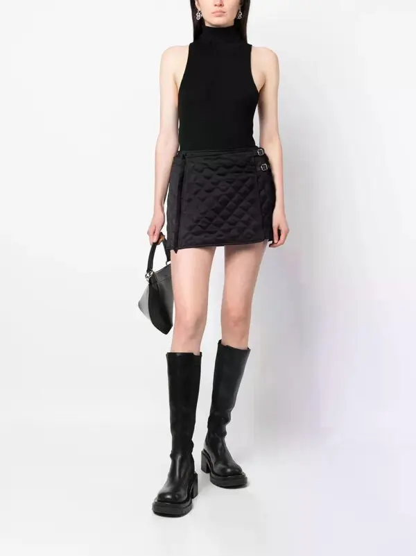 DURAZZI MILANO Quilted Wrap-style Mini Skirt