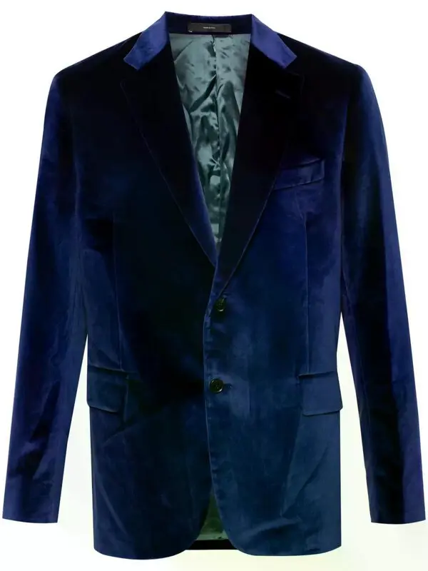 Paul Smith Single-breasted Velvet Blazer - Blue