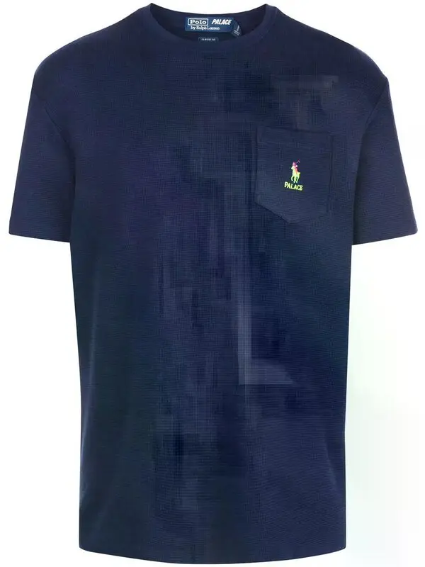 PALACE X Ralph Lauren Waffle Pocket Tee - Blue
