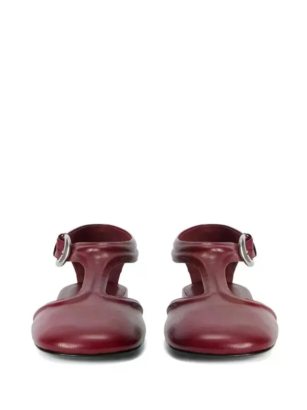 JIL SANDER Mary Jane Ballerina Shoes - Red