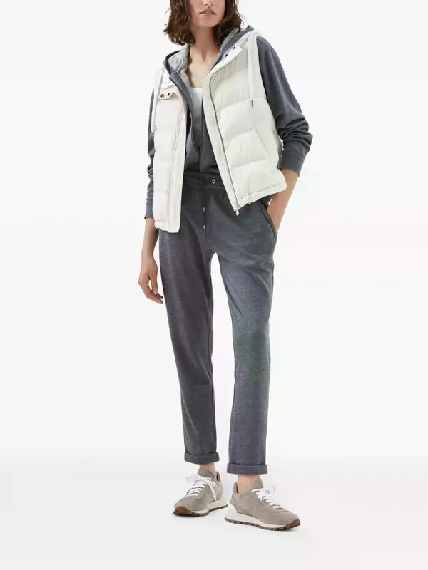 Brunello Cucinelli Zipped Long-sleeve Hoodie - Grey