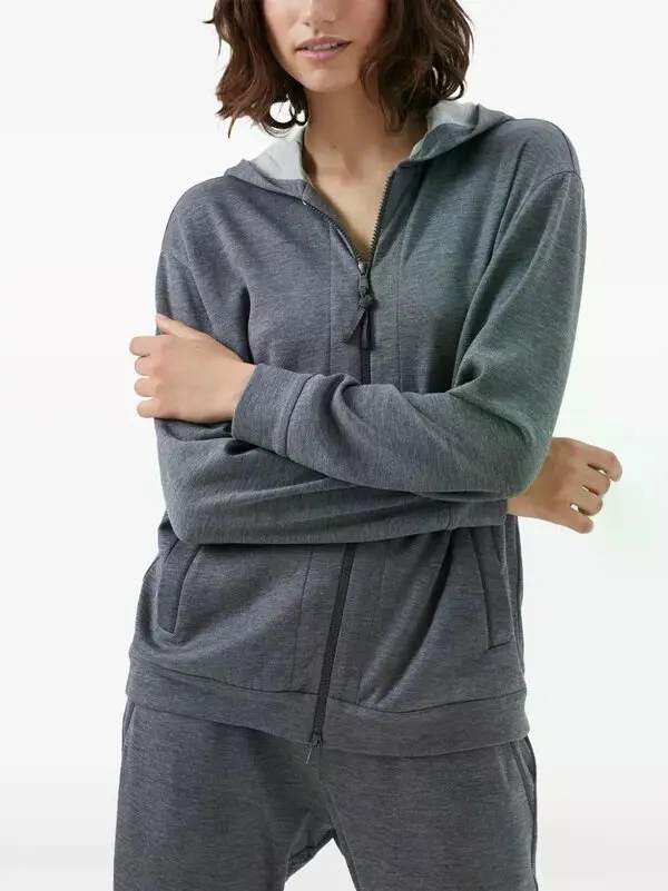 Brunello Cucinelli Zipped Long-sleeve Hoodie - Grey