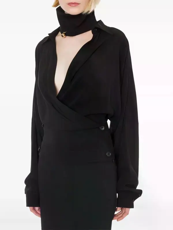 Philosophy Di Lorenzo Serafini Panelled V-neck Blouse