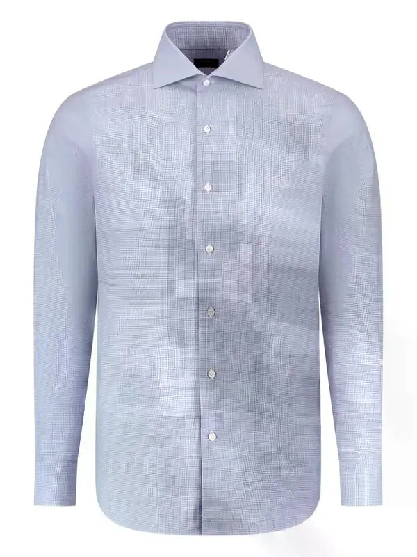 FINAMORE 1925 Katoen Check-patterned Button-up Shirt