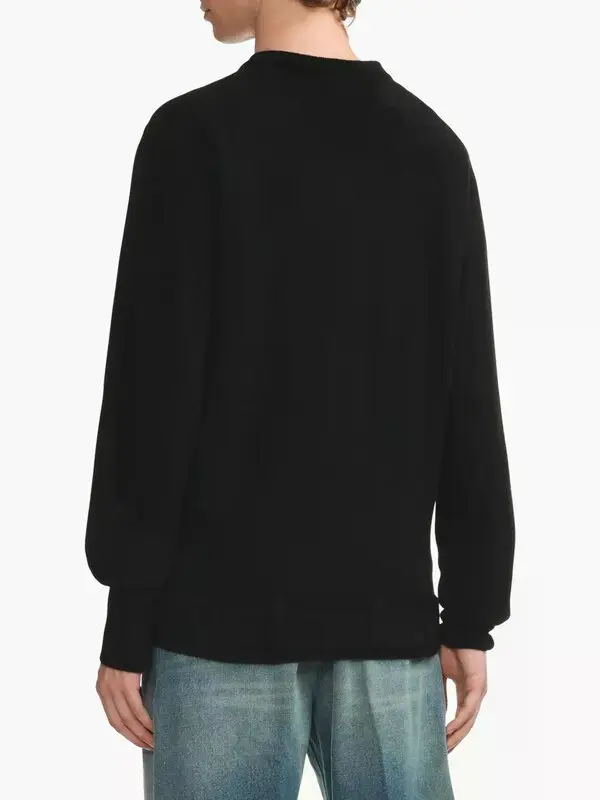 Random Identities Belted Merino Wool-blend Sweater