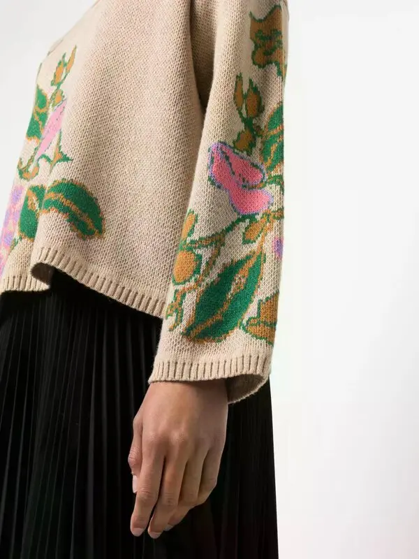TWINSET Floral Intarsia-knit Jumper